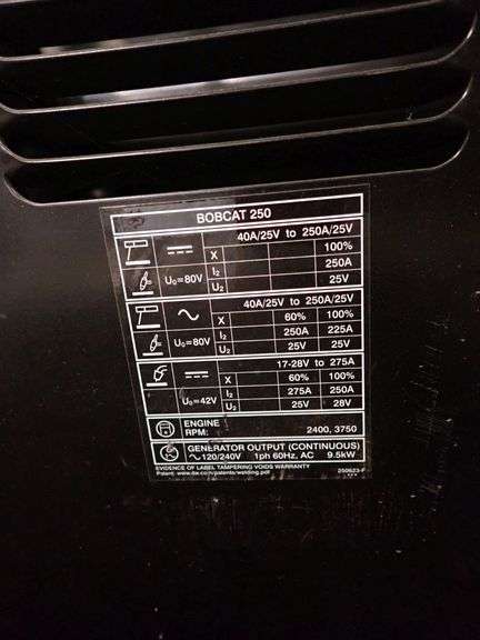 Miller Bobcat Welder/Generator with Propane Tank - Yellow Tag Auctions