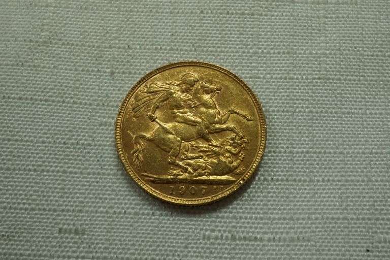 1907 British Gold Sovereign - Yellow Tag Auctions
