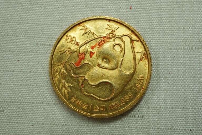 1985 Chinese Gold Panda Coin - Yellow Tag Auctions