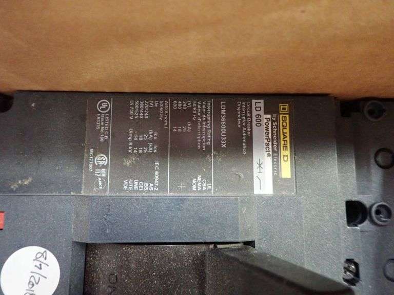 Lot of (3) Square D Circuit Breakers - Yellow Tag Auctions