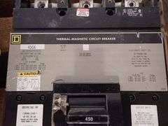 Lot of (6) Square D Circuit Breakers - Yellow Tag Auctions