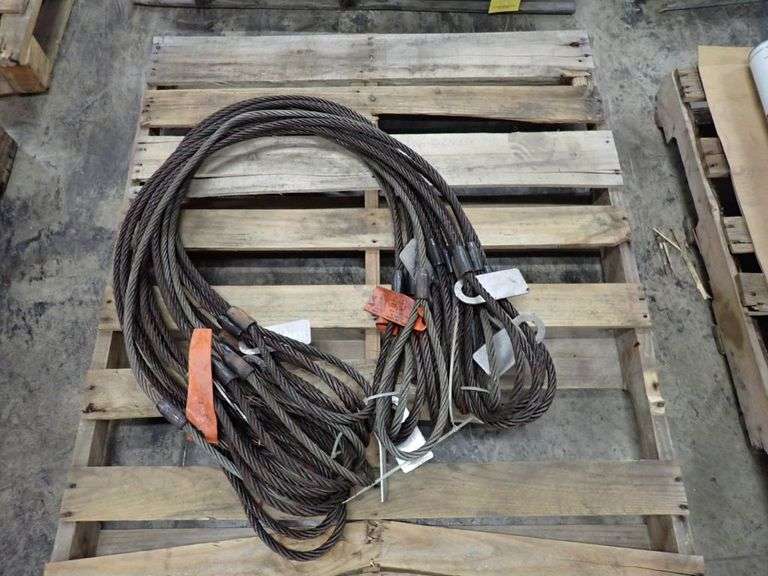 Lot of (14) Ashley Metal Rope Slings - Yellow Tag Auctions