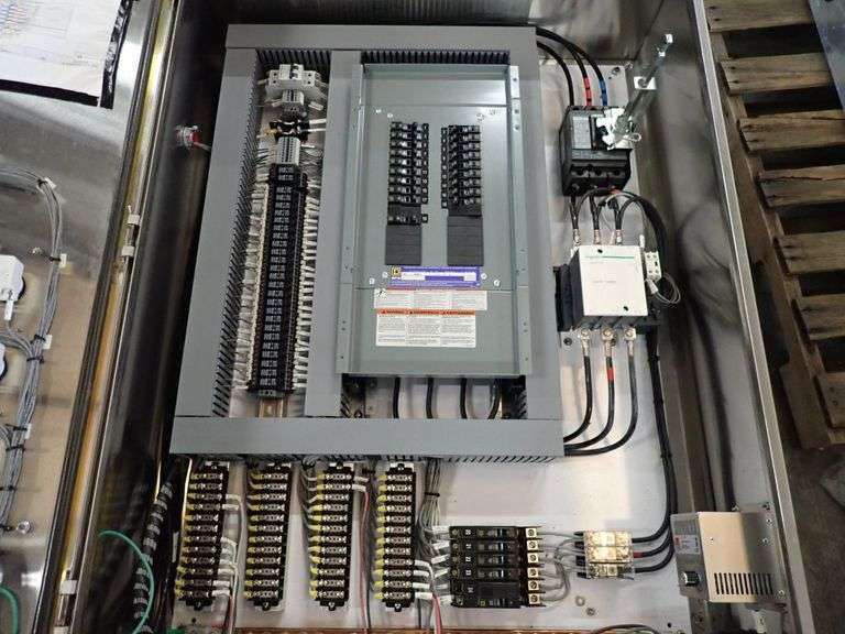 Square D 225A Panelboard with Control Panel and Circuit Breakers ...