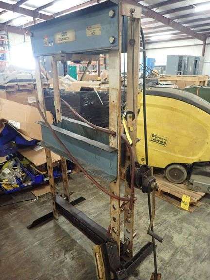 OTC 25 Ton Hydraulic Shop Press with Foot Press - Yellow Tag Auctions