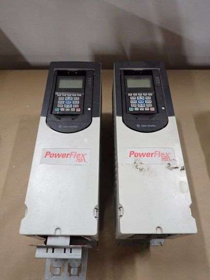 Lot of (2) Allen Bradley Powerflex 755 Drives - Yellow Tag Auctions