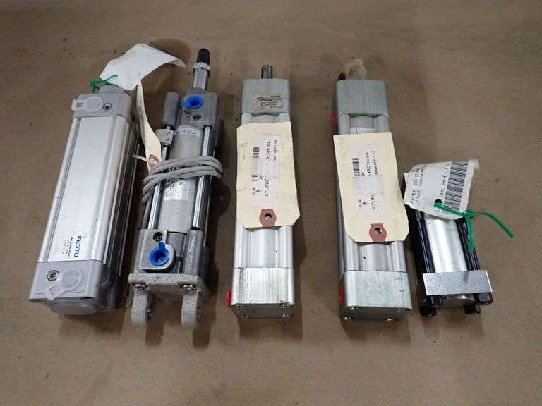 Lot of (5) Assorted Industrial Cylinders - Yellow Tag Auctions