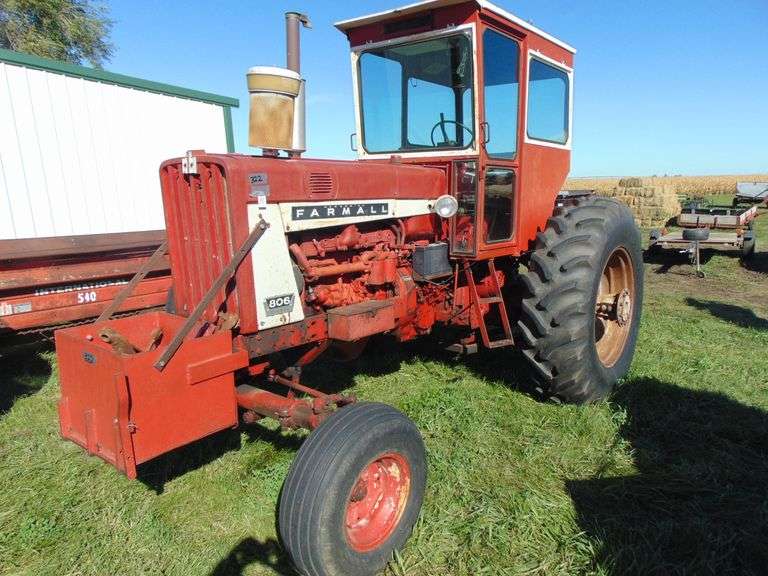 IH 806 DIESEL TRACTOR CAB, WIDE FRONT, 3 PT, GOOD TORQUE, 1967, FAST ...