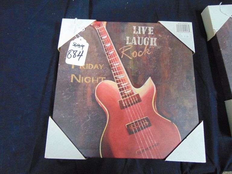 NEW ART. PRINT, LIVE, LAUGH, ROCK, FRIDAY NIGHT PICTURE WITH GUITAR ...