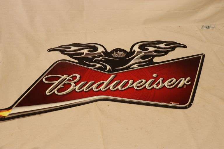 BUDWEISER METAL SIGN - Ziemer Hilbrands Auctions