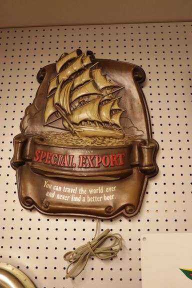 HEILEMANNS SPECIAL EXPORT LIGHTED SIGN 21"X 18" - Ziemer Hilbrands Auctions