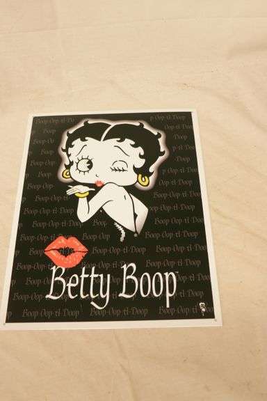 BETTY BOOP METAL SIGN 12 X16 - Ziemer Hilbrands Auctions