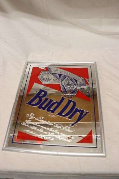 BUD DRY MIRROR 17" X21" - Ziemer Hilbrands Auctions