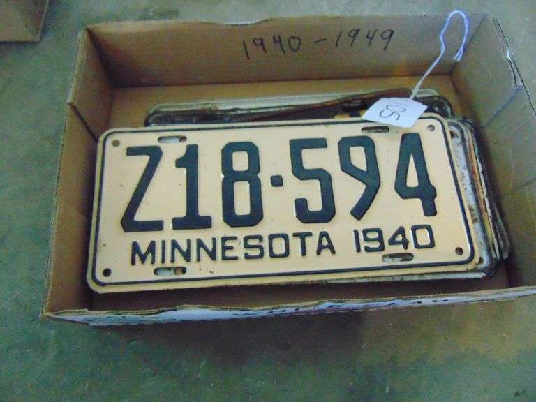 1940-1949 STATES PLATES - Ziemer Hilbrands Auctions