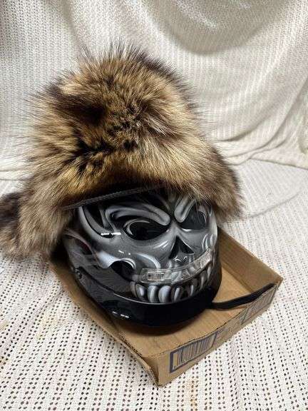 RACCOON HAT & HELMET - Ziemer Hilbrands Auctions