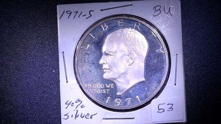 1971 S Ike BU 40% Silv - Ziemer Hilbrands Auctions