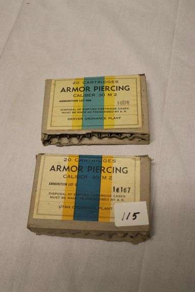 ARMOR PIERCING 30 CAL AMMO - Ziemer Hilbrands Auctions