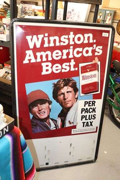 WINSTON METAL SIGN - Ziemer Hilbrands Auctions