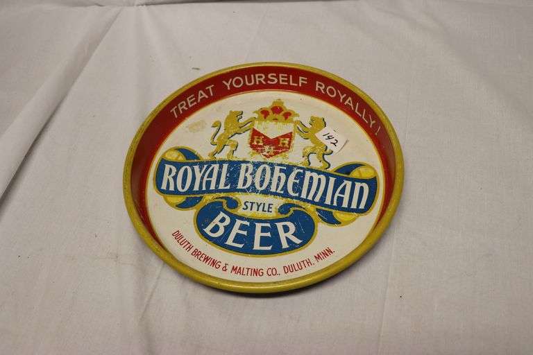 ROYAL BOHEMIAN BEER TRAY - Ziemer Hilbrands Auctions