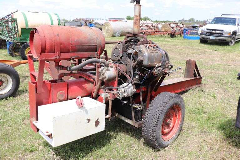 LOG SPLITTER WITH MOTOR & BUZZ SAW ON TRANSPORT, PULL TYPE - Ziemer ...