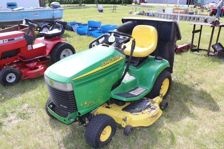 JOHN DEERE MOWER, LX277, ALL STEER, 48" DECK WITH BAGGER - Ziemer ...