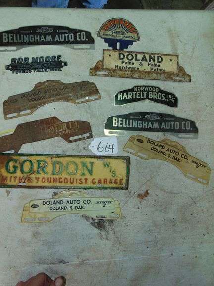 11 LIC PLATE DEALER ADS - Ziemer Hilbrands Auctions