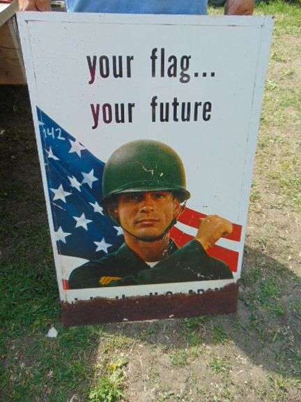 2 SIDED METAL SIGN RUSTED BOTTOM - Ziemer Hilbrands Auctions