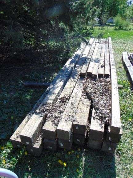 1- 4X4X16, 11- 6X6X16, 5- 4X4X7 POSTS - Ziemer Hilbrands Auctions