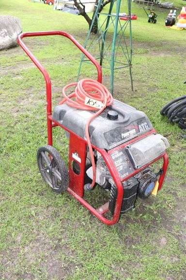 YAMAHA 5700 WATT POWERMATE PORTABLE GENERATOR, MZ300 GAS ENGINE ON CART ...