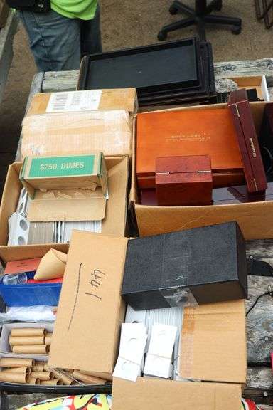 ASSORTED COIN BOXES & SLEEVE - Ziemer Hilbrands Auctions