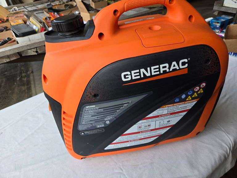 GENERAC GP 2500 I GAS GENERATOR (LIKE NEW) - Ziemer Hilbrands Auctions