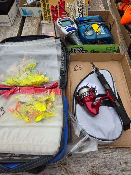 3 BOXES SPINNER BAITS, PROTOCOL FISHING COLLAPSIBLE ROD - Ziemer ...