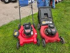 YARD MACHINE 3.8 HP GAS PUSH MOWER 22" CUT (RUNNING), YARD MACHINE PUSH ...