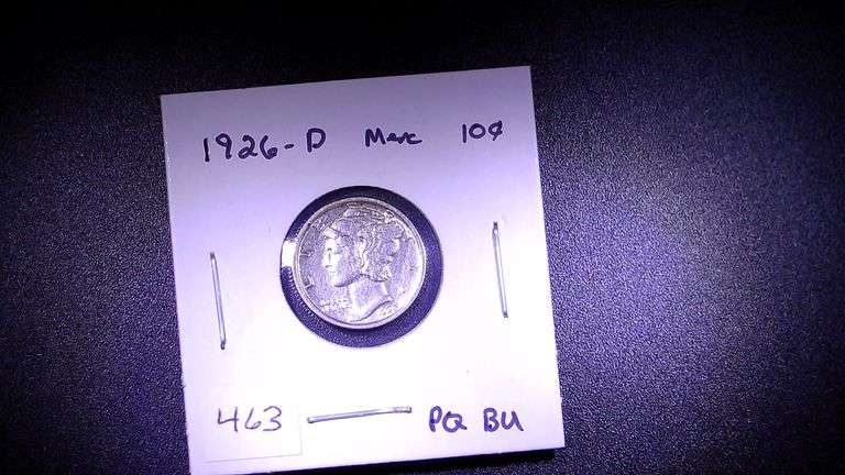 1926-D Merc .10 PQ-BU - Ziemer Hilbrands Auctions
