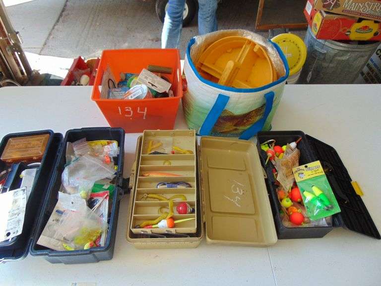 3 TACKLE BOXES, LURE, TACKLE, EAR PLUGS, COOLER BAG, TAPE - Ziemer ...