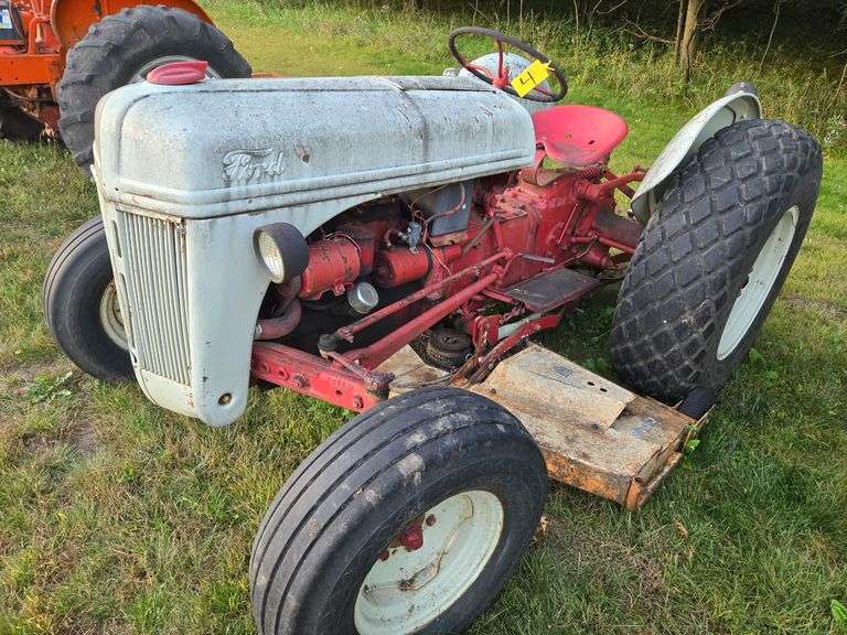FORD 8N GAS TRACTOR 14.9 X 24, REAR TURF TIRES WITH IH 3160 FINISH ...